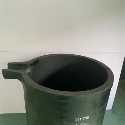 China SiC Graphite Crucible with Pouring Nozzle 1600°C for Non-Ferrous Metal Melting for sale