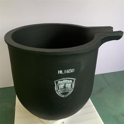 China Silicon Carbide Graphite Crucible with Pouring Nozzle 5kg-1000kg 1600°C for sale
