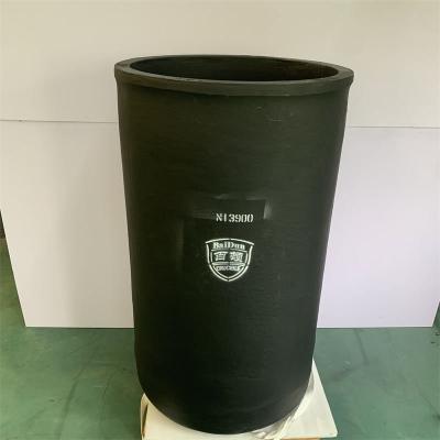 China Carborundum Graphite Crucible for Induction Furnace 1600C Straight Cylindrical for sale