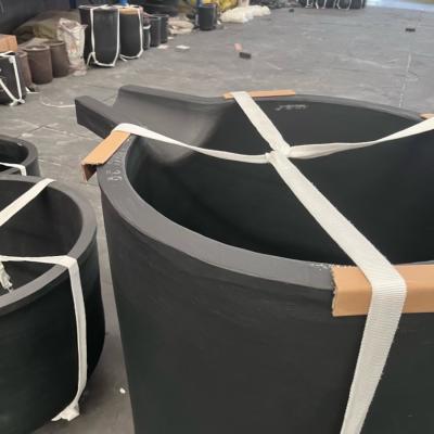 China Conical Bottom SiC Graphite Crucible for Bottom Pouring and Clean Metal Transfer for sale