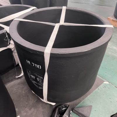China Deslagging SiC Graphite Crucible with Slag Retention Rim for Clean Metal Pour for sale