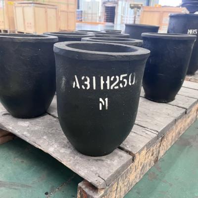 China Silicon Carbide Reinforced Graphite Clay Crucible for Enhanced Thermal Shock Performance for sale
