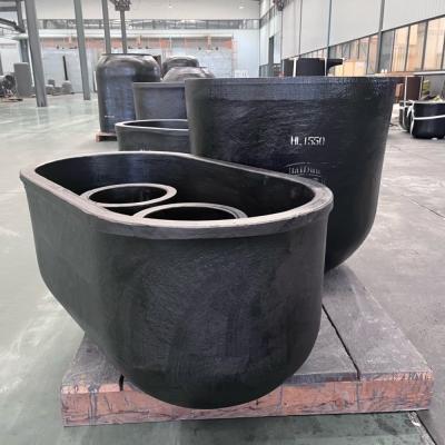 China Continuous Copper Rod Casting SiC Graphite Crucible 120mm Bottom Discharge System for sale