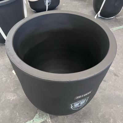 China Tapered Wall SiC Graphite Crucible for Copper Melting 50kg Ingot Demolding for sale