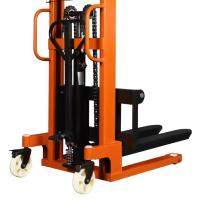 China Manual Hydraulic Pallet Stacker 1000kg-2000kg Capacity with 90mm Min Height and 1600-3000mm Lift Range for sale