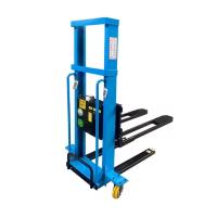 China Hydraulic Semi-Electric Portable Forklift 500kg 1000kg Capacity with 1300mm 1600mm Lifting Height for sale