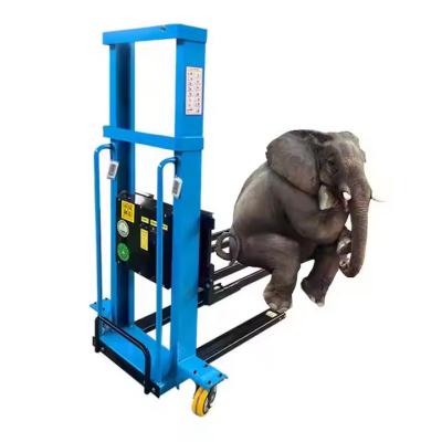 China Semi-Electric Manual Pallet Stacker 1000kg Capacity 1300mm Lift Height Portable Forklift for Warehouse for sale
