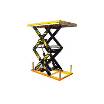 China Hydraulic Fixed Scissor Cargo Lift with Rotating Platform 1000kg 2000kg 4000kg Capacity Electric Lift Tables for sale