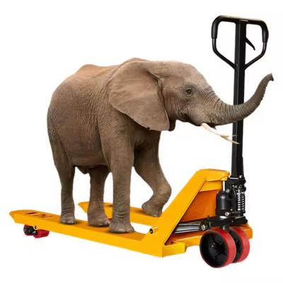 China 2000kg-5000kg Hand Hydraulic Pallet Truck with PU Wheels - Manual Forklift Lift 1150-1220mm Fork Length for sale