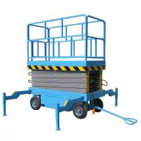 China Semi Electric Scissor Lift Platform 4-18m Height 500-2000kg Capacity Mobile Hydraulic Aerial Work Table for sale