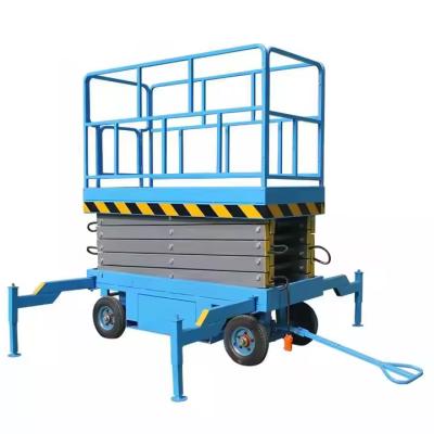 China Semi Electric Scissor Lift Platform 4-18m Height 500-2000kg Capacity Mobile Hydraulic Aerial Work Table for sale