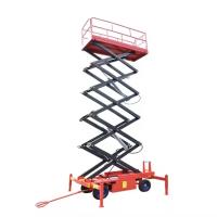 China Hydraulic Semi Electric Scissor Lift Aerial Work Platform 500kg Capacity 4m Lifting Height for sale