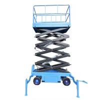 China Hydraulic Semi Electric Scissor Lift Aerial Work Platform 500kg Capacity 4m Lifting Height for sale