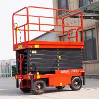 China Hydraulic Semi Electric Scissor Lift Aerial Work Platform 500kg Capacity 4m Lifting Height for sale