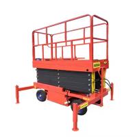 China Mobile Scissor Lift Aerial Work Platform 8m 10m 12m Hydraulic Semi Electric 500kg Capacity for sale