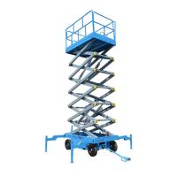 China Mobile Scissor Lift Aerial Work Platform 8m 10m 12m Hydraulic Semi Electric 500kg Capacity for sale