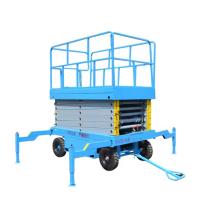 China Mobile Scissor Lift Aerial Work Platform 8m 10m 12m Hydraulic Semi Electric 500kg Capacity for sale