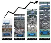 China Hydraulic Semi-electric Scissor Lift 8m to 18m Aerial Work Platform 500kg Capacity for sale