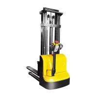 China Electric Pallet Stacker 2000kg Capacity 1600mm Lift Height Walking Type Forklift Truck for sale