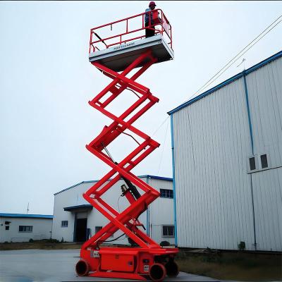 China GTJZ Self Propelled Electric Scissor Lift 6m to 14m Aerial Work Platform 500kg Capacity for sale