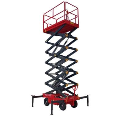 China Self Propelled Scissor Lifting Platform 6m to 14m Hydraulic Battery Powered Aerial Work for sale