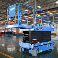 China Mini Electric Scissor Lifting Platform 4m-18m 300kg-2000kg Hydraulic Mobile Aerial Work Lift for sale