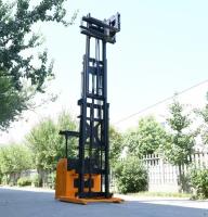 China 3 Way Forklift Very Narrow Aisle Electric Stacker 1000kg 1500kg High Lifting Reach Truck for Warehousing for sale