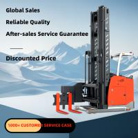 China 3 Way Forklift Very Narrow Aisle Electric Stacker 1000kg 1500kg High Lifting Reach Truck for Warehousing for sale