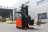 China 3 Way Forklift Very Narrow Aisle Electric Stacker 1000kg 1500kg High Lifting Reach Truck for Warehousing for sale