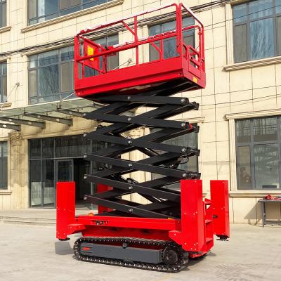 China Factory Direct Crawler Scissor Lift 4m Platform Height 240kg Capacity Hydraulic Aerial Work Platform for sale