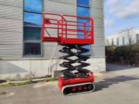 China Mini Track Crawler Scissor Lift 4m 6m Hydraulic Aerial Work Platform 240kg Capacity for sale