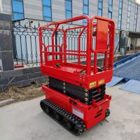 China Automatic Electric Crawler Scissor Lift 8m Hydraulic Aerial Work Platform CE ISO 320kg Capacity for sale