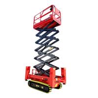 China Electric Hydraulic Self Propelled Scissor Lifting Platform 6m 8m 10m Working Height Crawler Track for sale