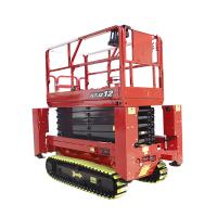 China Electric Hydraulic Self Propelled Scissor Lifting Platform 6m 8m 10m Working Height Crawler Track for sale