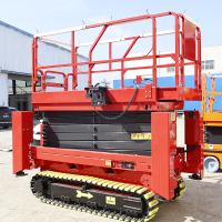 China Electric Hydraulic Self Propelled Scissor Lifting Platform 6m 8m 10m Working Height Crawler Track for sale