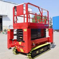 China Electric Hydraulic Self Propelled Scissor Lifting Platform 6m 8m 10m Working Height Crawler Track for sale