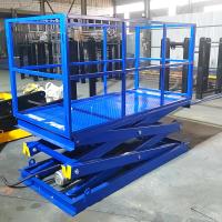 China Fixed Scissor Hydraulic Stage Lifting Platform 1000kg Capacity 1300x820mm Platform High Strength Steel for sale