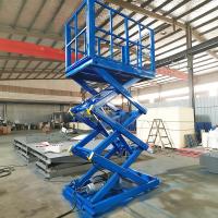 China Fixed Scissor Hydraulic Stage Lifting Platform 1000kg Capacity 1300x820mm Platform High Strength Steel for sale