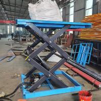 China Fixed Scissor Hydraulic Stage Lifting Platform 1000kg Capacity 1300x820mm Platform High Strength Steel for sale