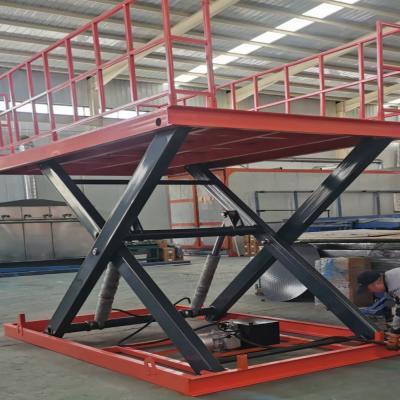 China Hydraulic Electric Fixed Scissor Lifting Platform 1000kg Capacity 1300x820mm Platform for sale
