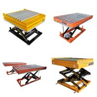 China 2 Ton Hydraulic Scissor Car Lift Stationary Fixed Electric Work Platform Elevator Table 2000kg Capacity CE for sale