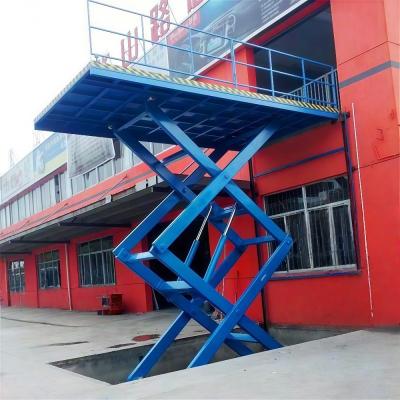 China 2 Ton Hydraulic Scissor Car Lift Stationary Fixed Electric Work Platform Elevator Table 2000kg Capacity CE for sale