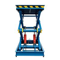 China Electric Hydraulic Scissor Lift Table 1000kg 2000kg Stationary Cargo Platform for Industrial Logistics and Factory Assembly for sale