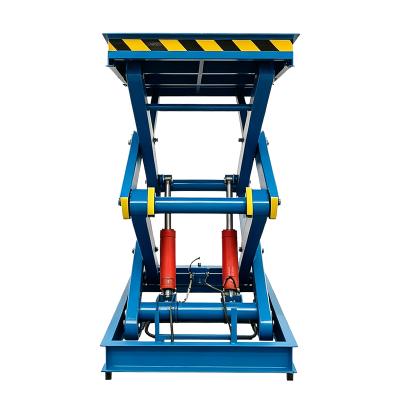 China Electric Hydraulic Scissor Lift Table 1000kg 2000kg Stationary Cargo Platform for Industrial Logistics and Factory Assembly for sale