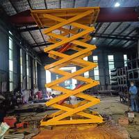 China Heavy Duty Stationary Fixed Hydraulic Scissor Car Lift 1000kg 2000kg Electric Lifting Platform for sale