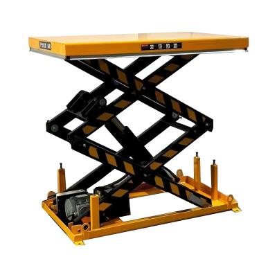 China 3.5 Ton Fixed Electric Hydraulic Super Thin Scissor Lifting Platform 1000-4000mm Height CE for sale