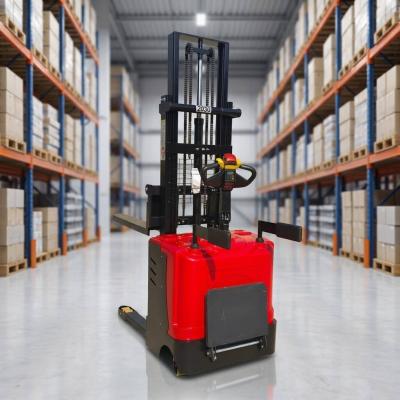 China Walk Behind Electric Hydraulic Stacker 1.5 Ton 2 Ton Forklift with 2000mm Lifting Height for sale