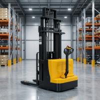 China Walk Behind Electric Hydraulic Stacker 1.5 Ton 2 Ton Forklift with 2000mm Lifting Height for sale