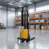 China Walk Behind Electric Hydraulic Stacker 1.5 Ton 2 Ton Forklift with 2000mm Lifting Height for sale