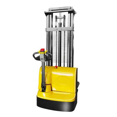 China Fully Electric Stacker 1.5 Ton 2 Ton Hydraulic Lift Material Handling Walking Pallet Forklift for sale